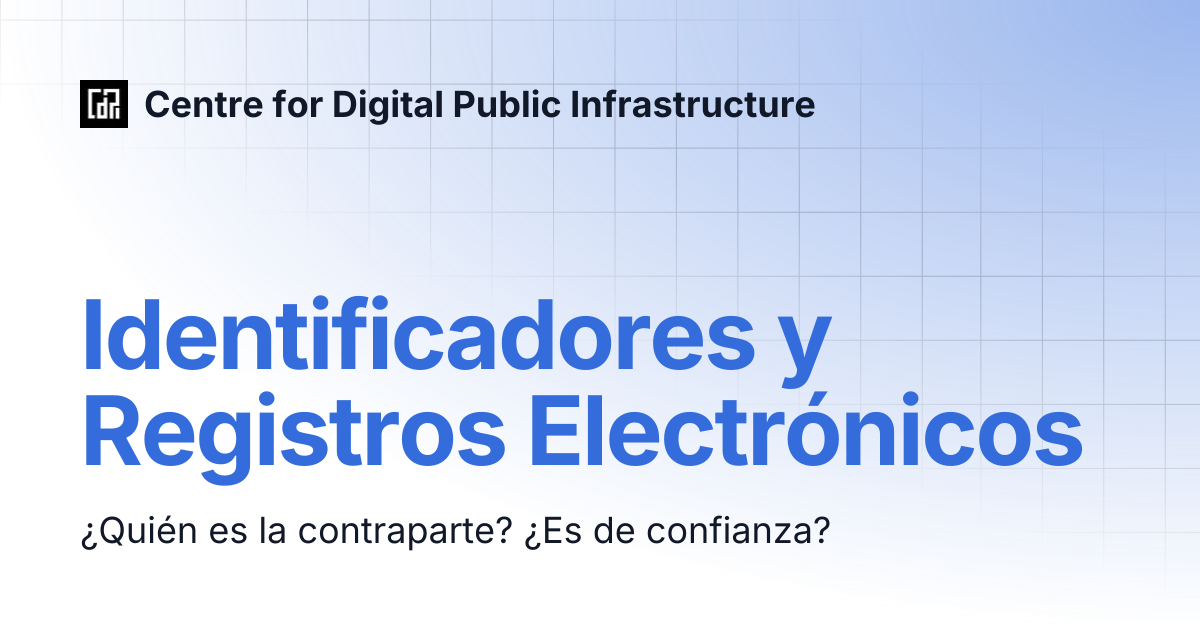 Identificadores y Registros Electrónicos | español | Centre for Digital ...