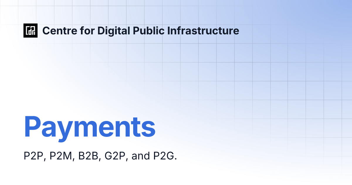 Payments | Centre for Digital Public Infrastructure