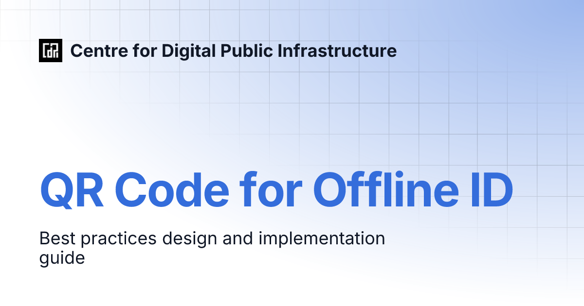 QR Code for Offline ID | Centre for Digital Public Infrastructure